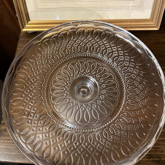 Antique | Dining | Antique Cake Plate Clear Glass | Poshmark